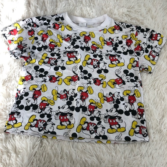 Disney | Tops | Mickey Mouse Crop Top | Poshmark